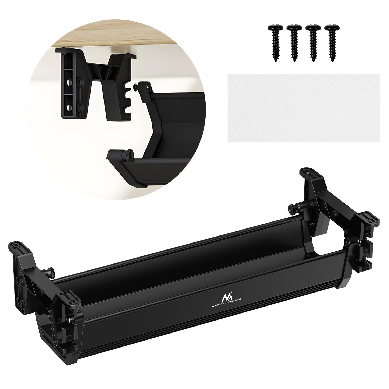 Maclean organizator de cabluri/extensiuni sub birou, încărcare max. 5 ...