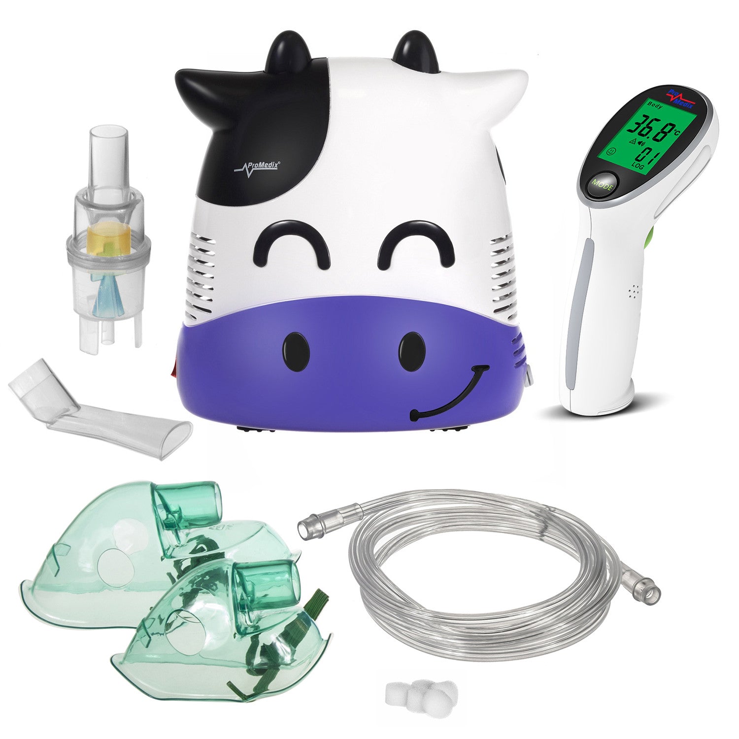 Inhalator pentru copii cu set de măști, filtre, PR-810 + Promedix PR-9 ...
