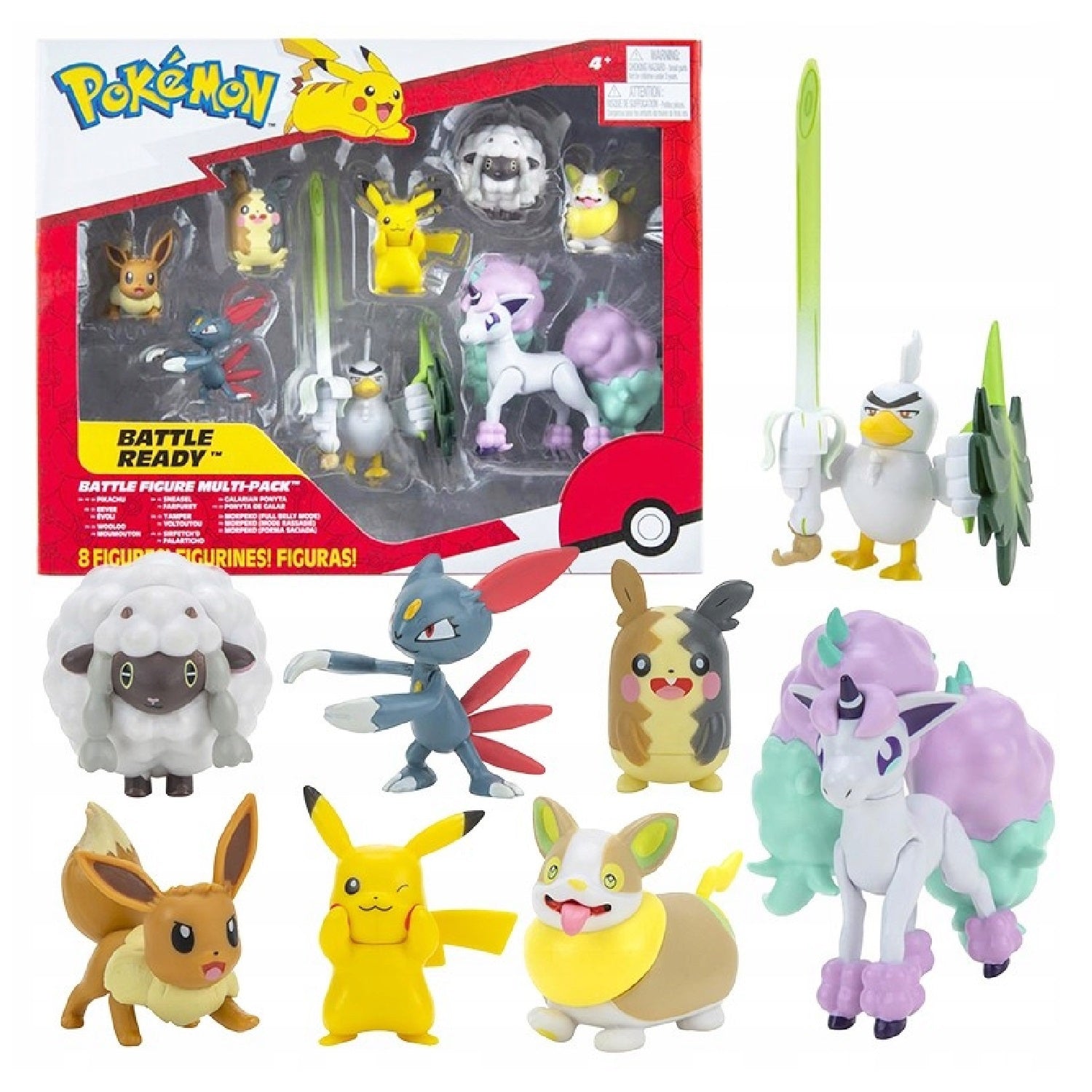 Set de 8 figurine Pokémon Battle Ready W7 - Generația 8 - Include Pika ...