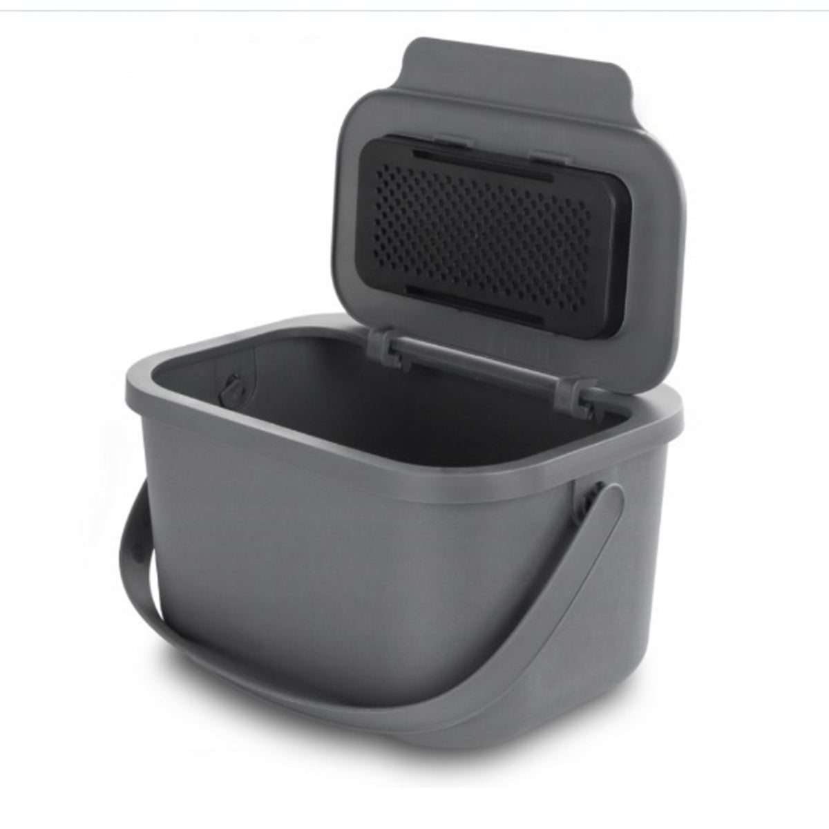 Coș de gunoi Mini Bini pentru deșeuri organice cu filtru, gri, 6L, fab ...